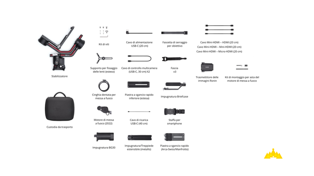 DJI Ronin RS 3 Pro Combo a noleggio da Sidereus!